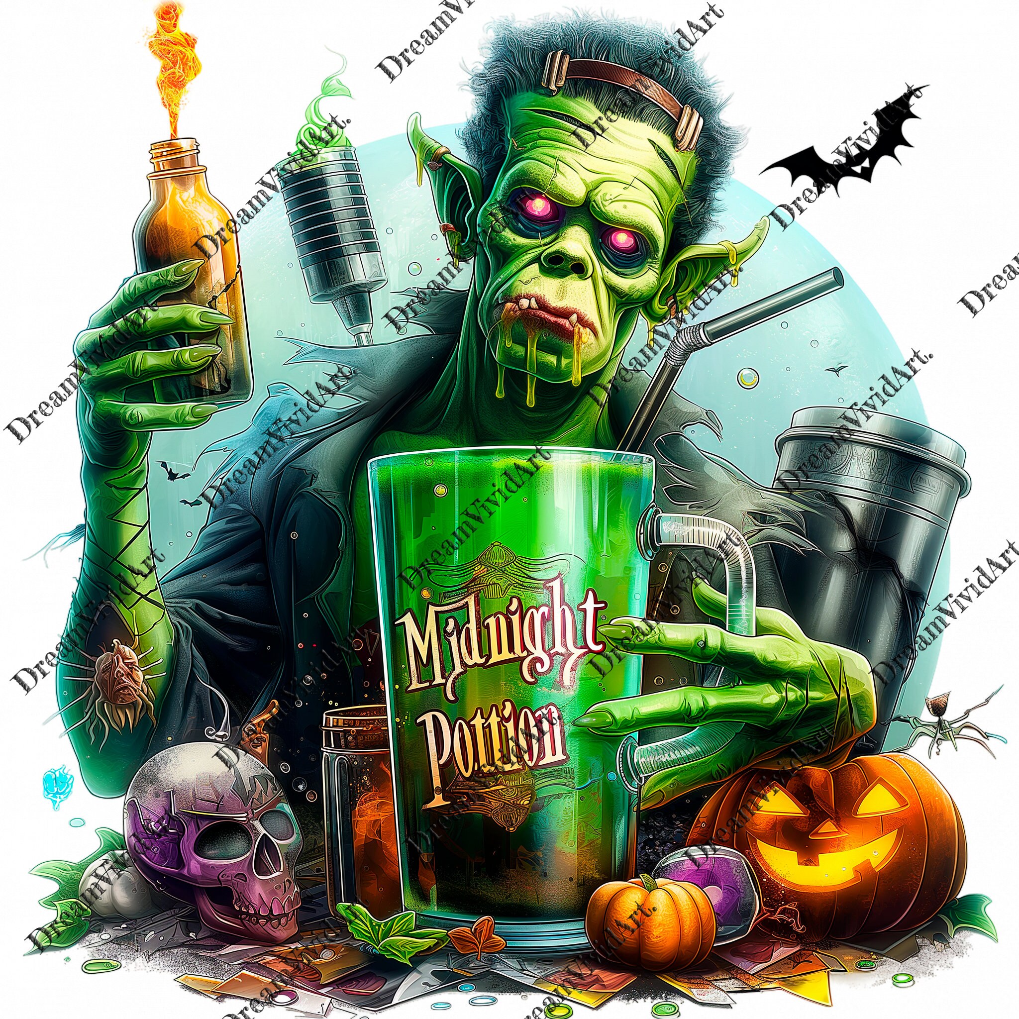 6 Halloween Party Clipart, Halloween Zombie Digital, Halloween Zombie T ...