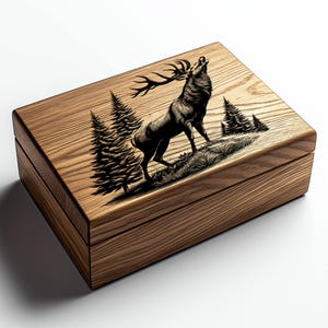 Bundle 4 Deer Vector for Design on Wood, T-shirts, Slate, Canvas, Mugs ...