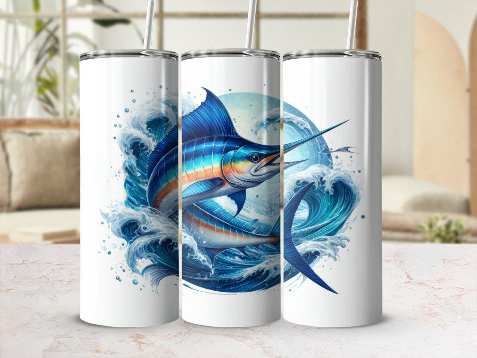 6 Marlin Fish Clipart, Marlin Fish Clipart PNG, Fishing, Digital ...