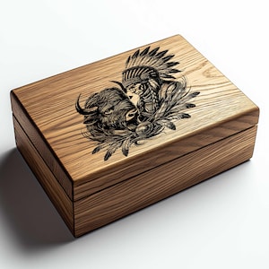 Bundle 4 Native American and Buffalo Vector for Design on Wood, T ...