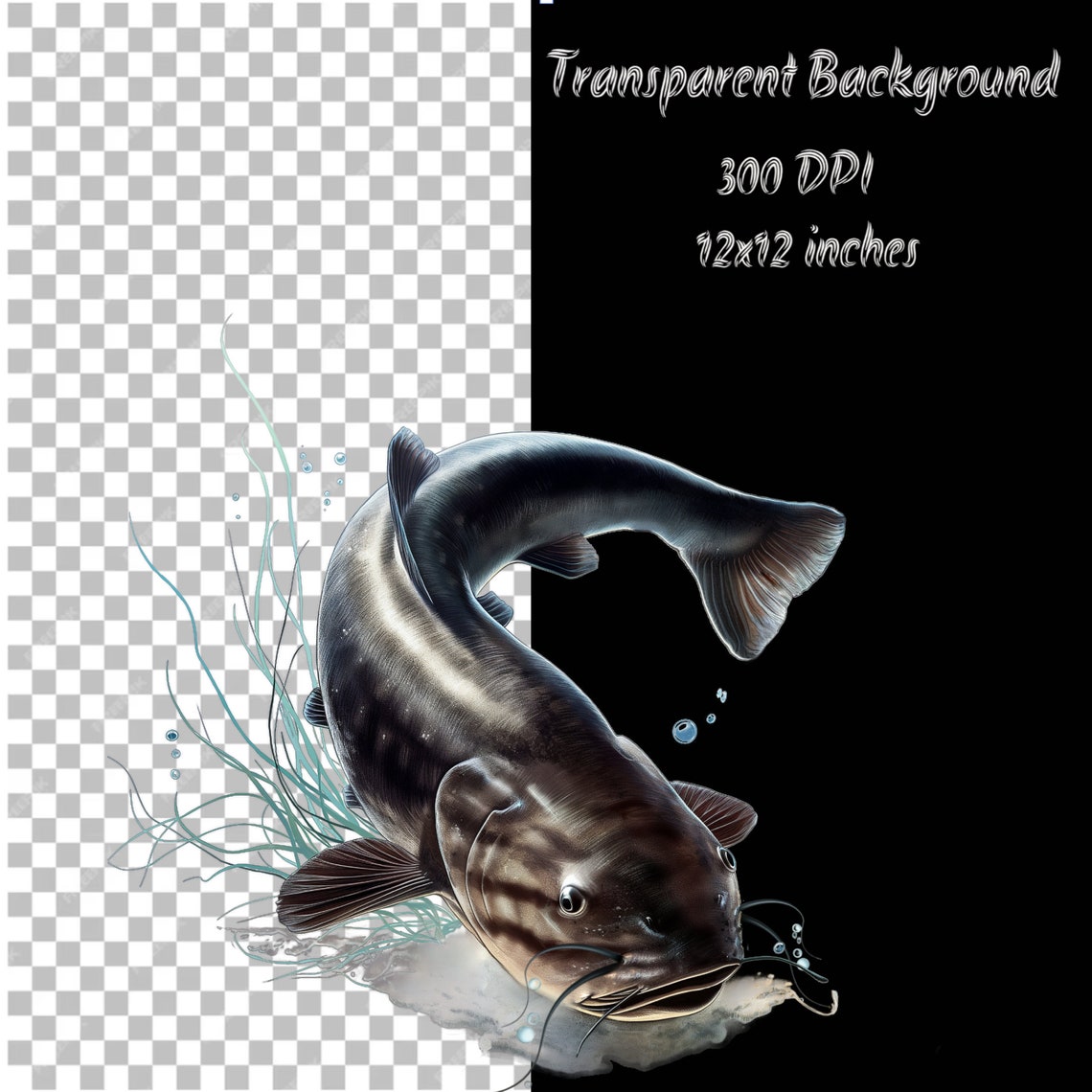 6 Catfish Clipart, Catfish Clipart PNG, Fishing, Digital Graphic ...