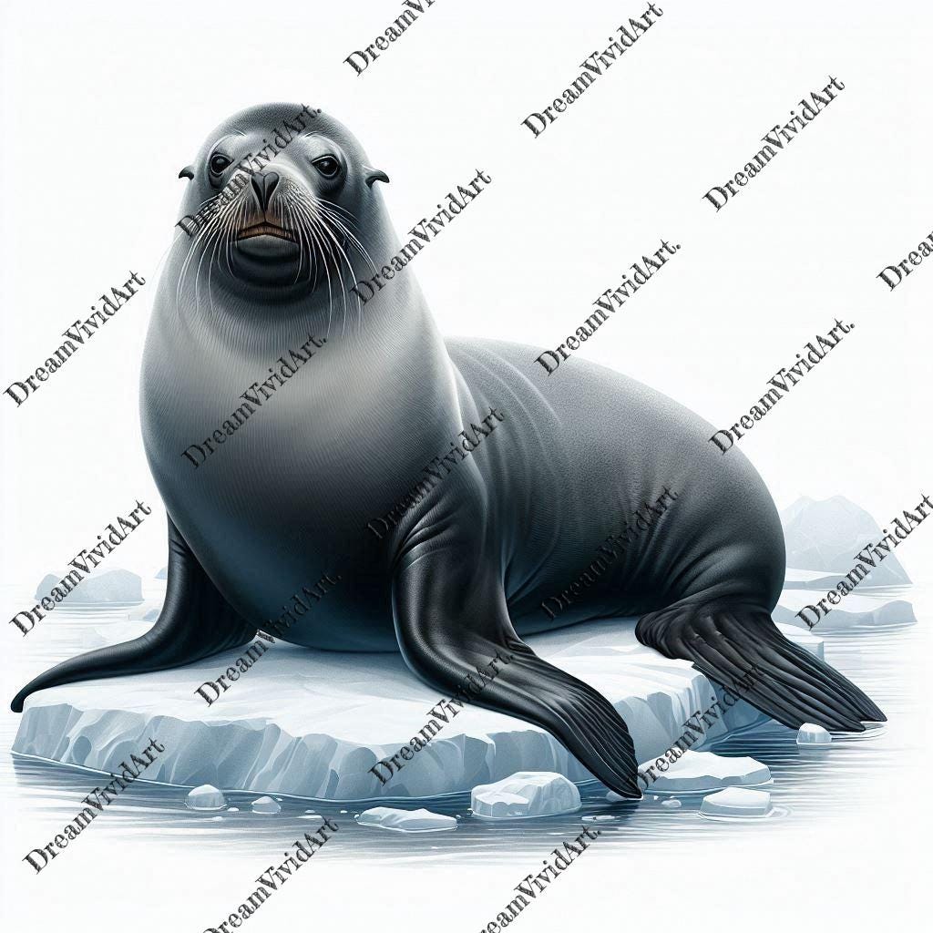 6 Cute Sea Lion Clipart, Sea Lion PNG, Seal in the Ocean, Sea Lion ...