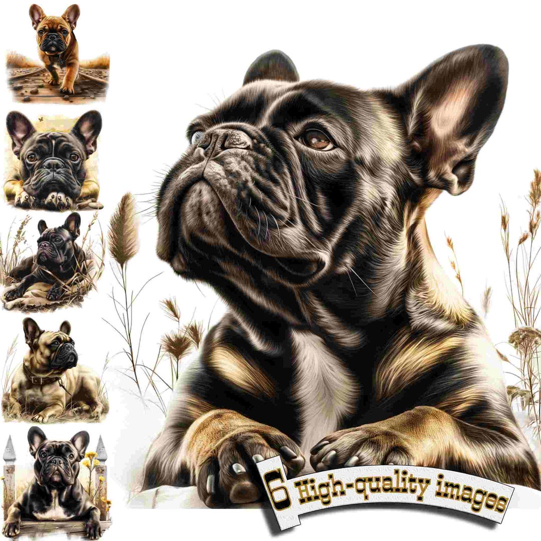 6 French Bulldog, French Bulldog Clipart PNG, French Bulldog Clip Art ...