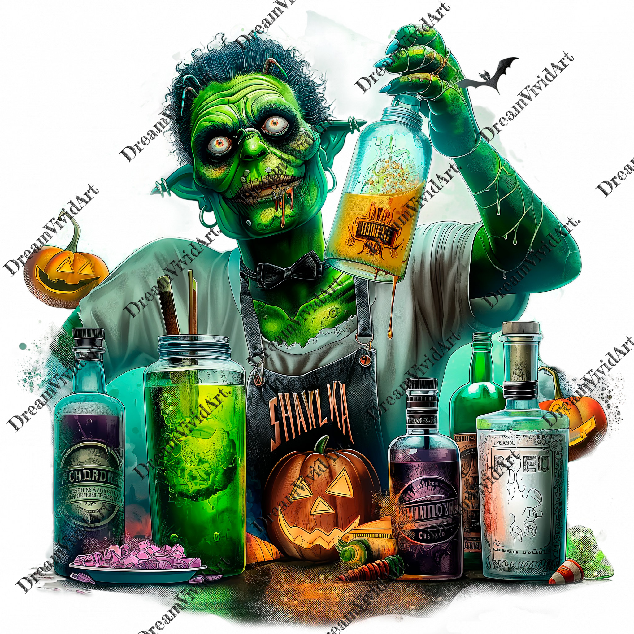 6 Halloween Party Clipart, Halloween Zombie Digital, Halloween Zombie T ...