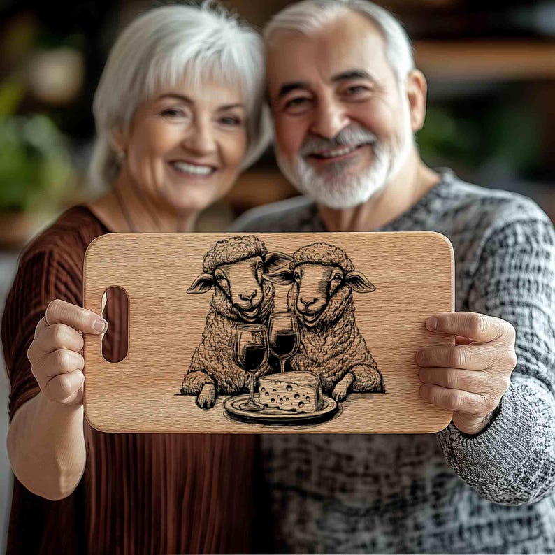 Bundle 4 Sheep Wine and Cheese Vector for Design on Wood, T-shirts ...