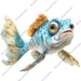 6 Fancy Fish Clipart, Fancy Fish PNG, Digital Graphic, Instant Download ...