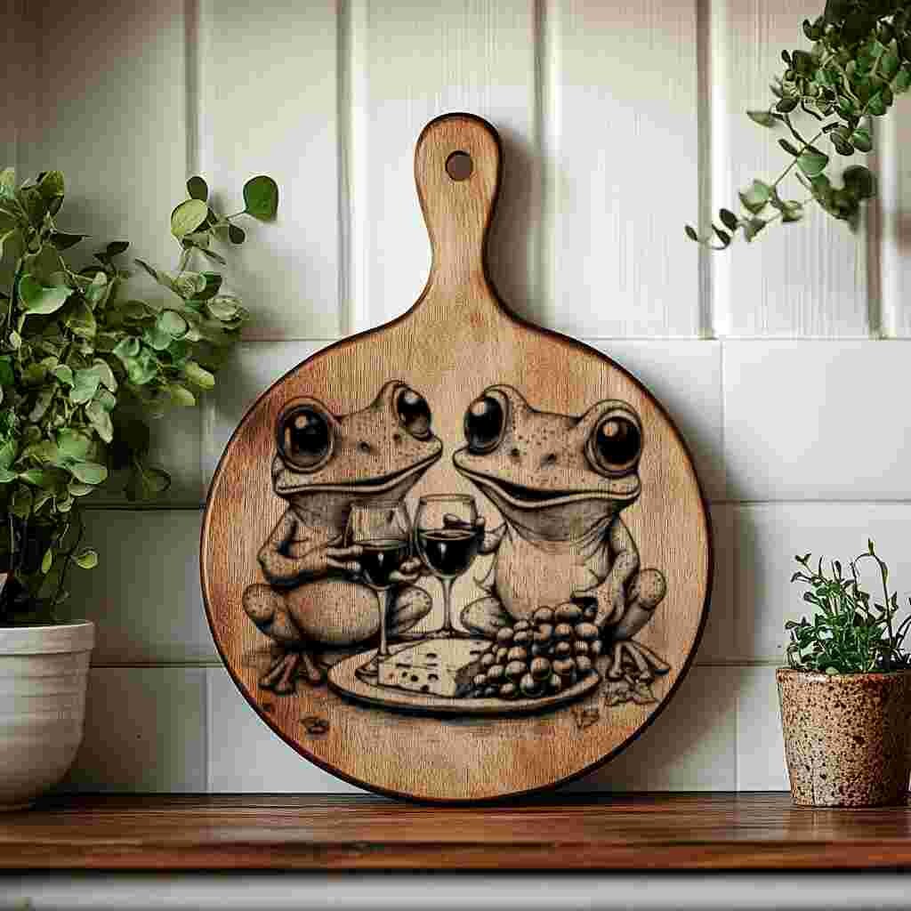 Bundle 4 Frog With Wine and Cheese, Vector for Design on Wood, T-shirts ...