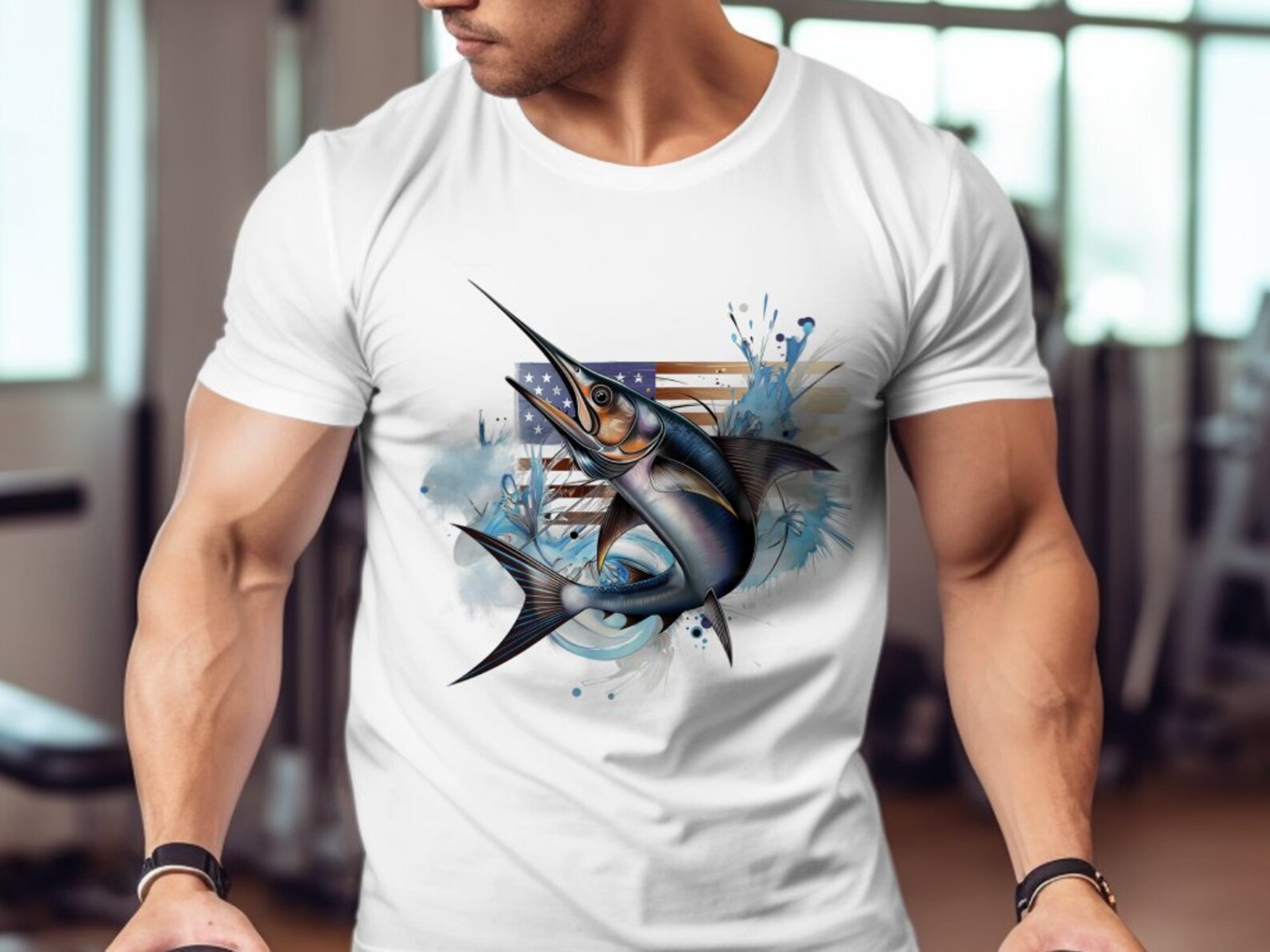 6 Marlin and Flag Clipart, Marlin Fish Clipart PNG, Fishing, Digital ...