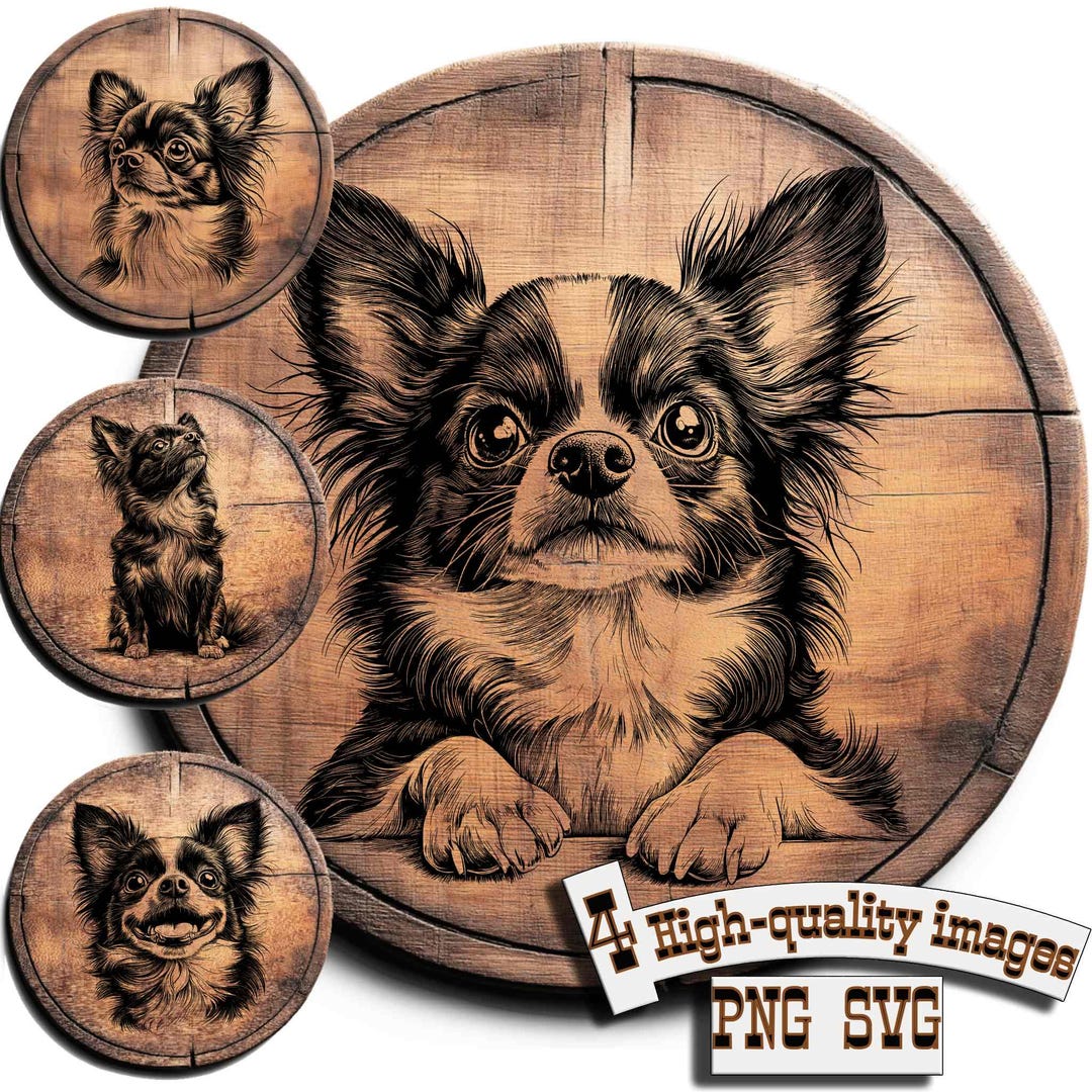 Bundle 4 Chiwawa Vector for Design on Wood, T-shirts, Slate, Canvas ...
