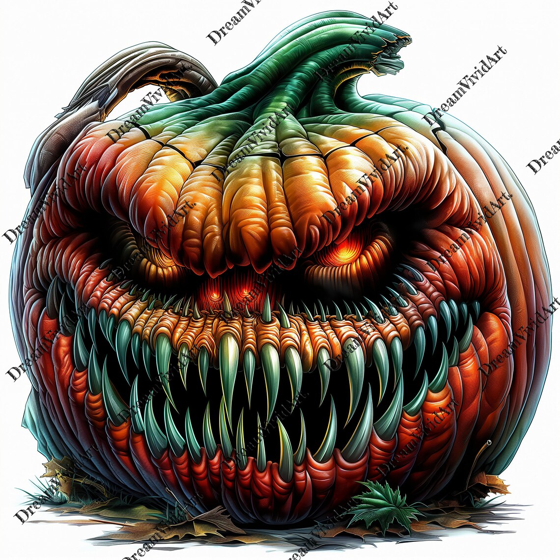 6 Halloween Pumpkins Clipart, Halloween Pumpkins Clipart, Whimsical ...