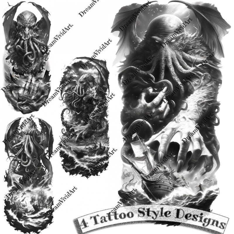 Cthulhu Tattoo - Etsy
