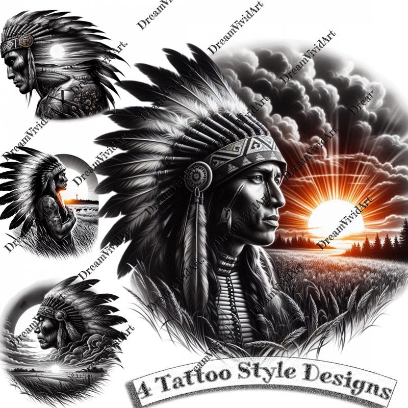 Native Tattoo Drawing - Etsy