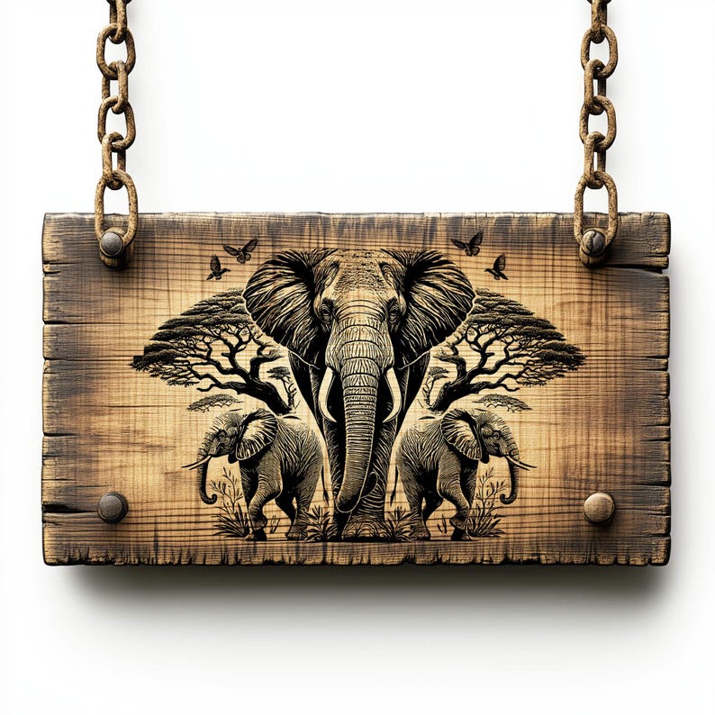 Bundle 4 Elephants Vector for Design on Wood, T-shirts, Slate, Canvas ...