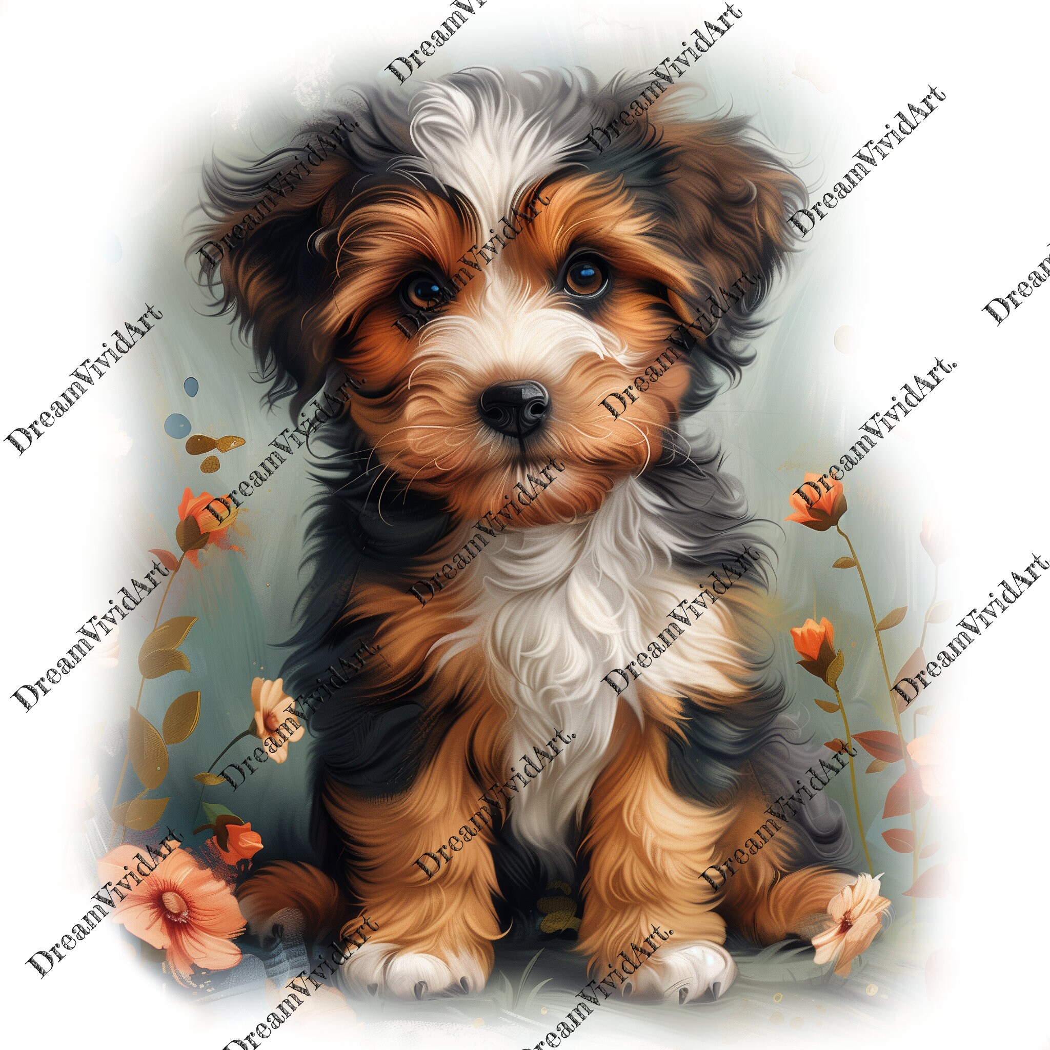 6 Puppies Dog, Puppies Clipart PNG, Digital Graphic, Instant Download ...