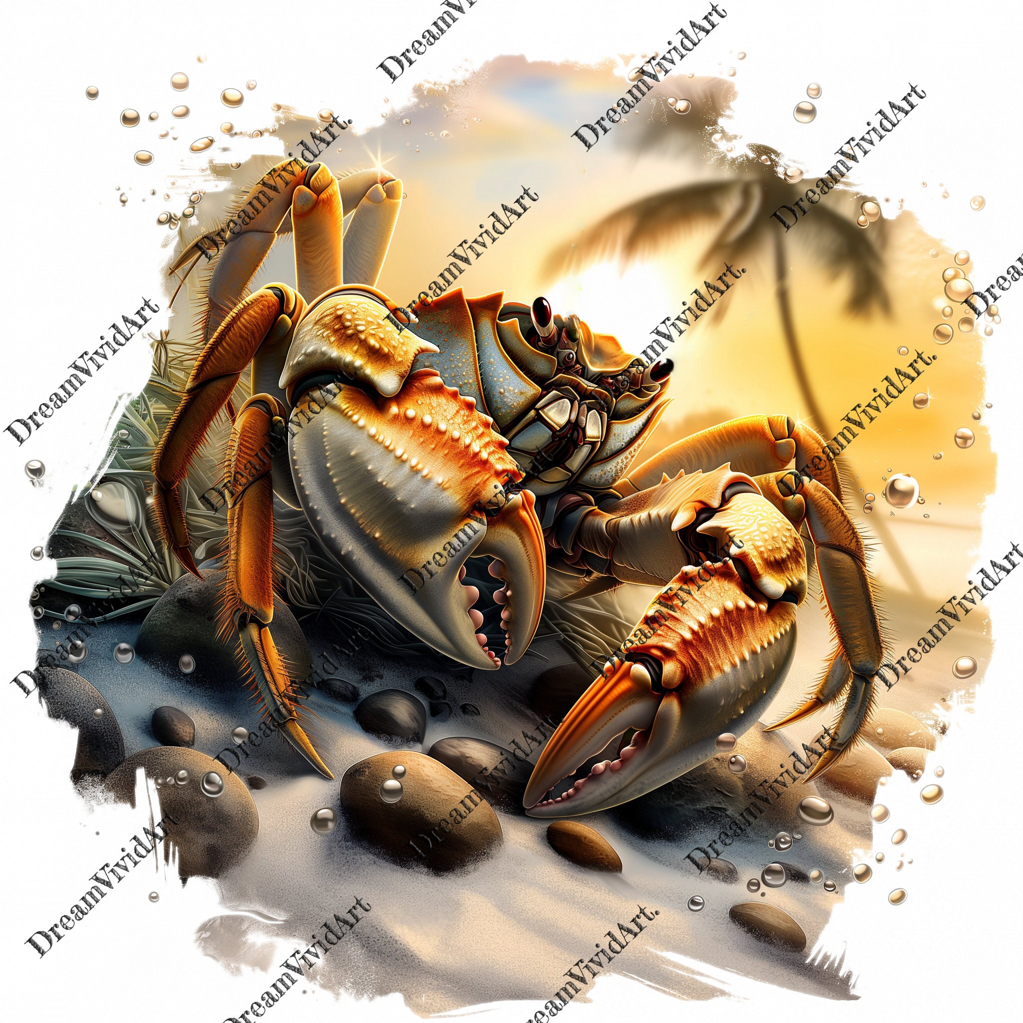 6 Crabs Clipart, Crab Clipart PNG, Fishing, Digital Graphic, Instant ...