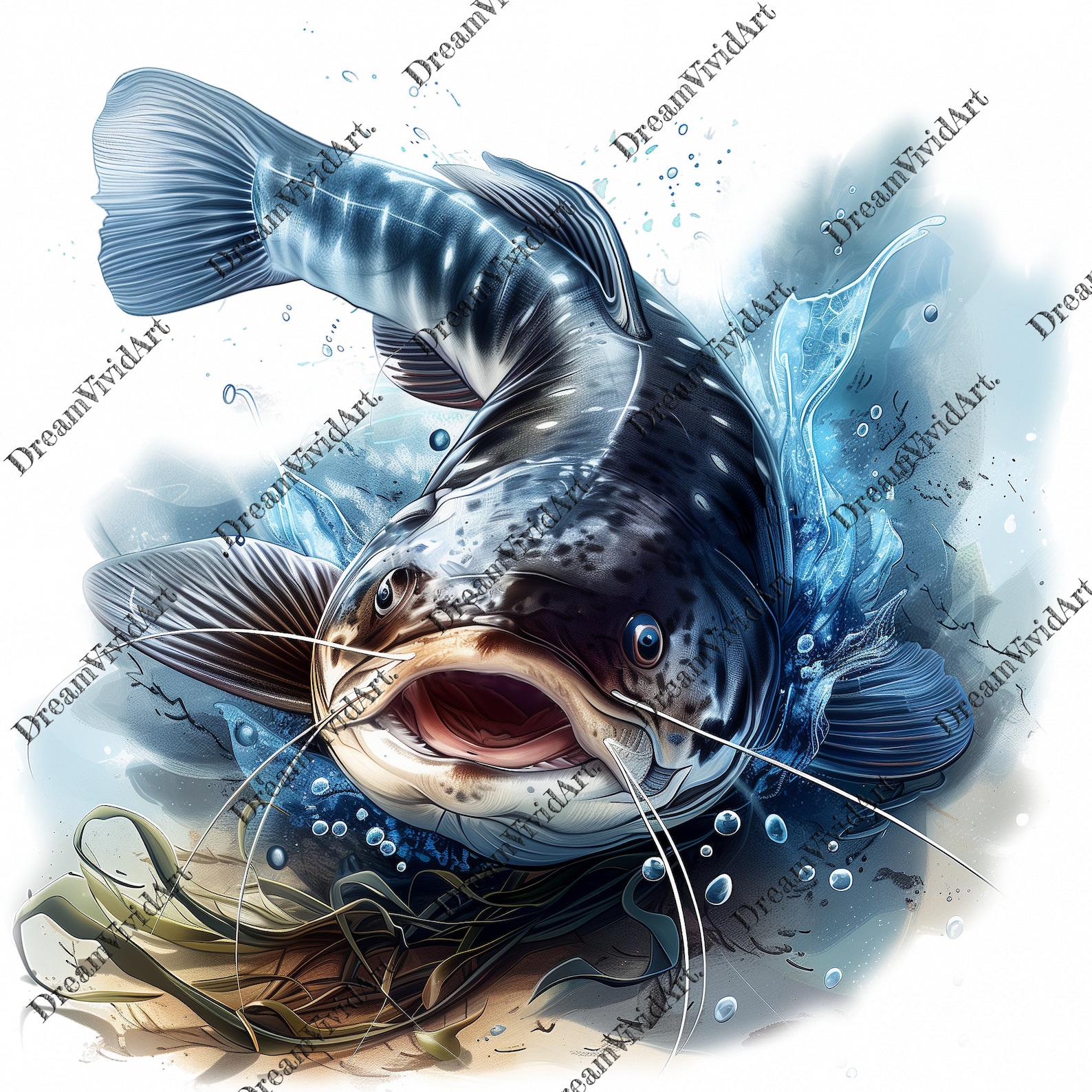 6 Catfish Clipart, Catfish Clipart PNG, Fishing, Digital Graphic ...