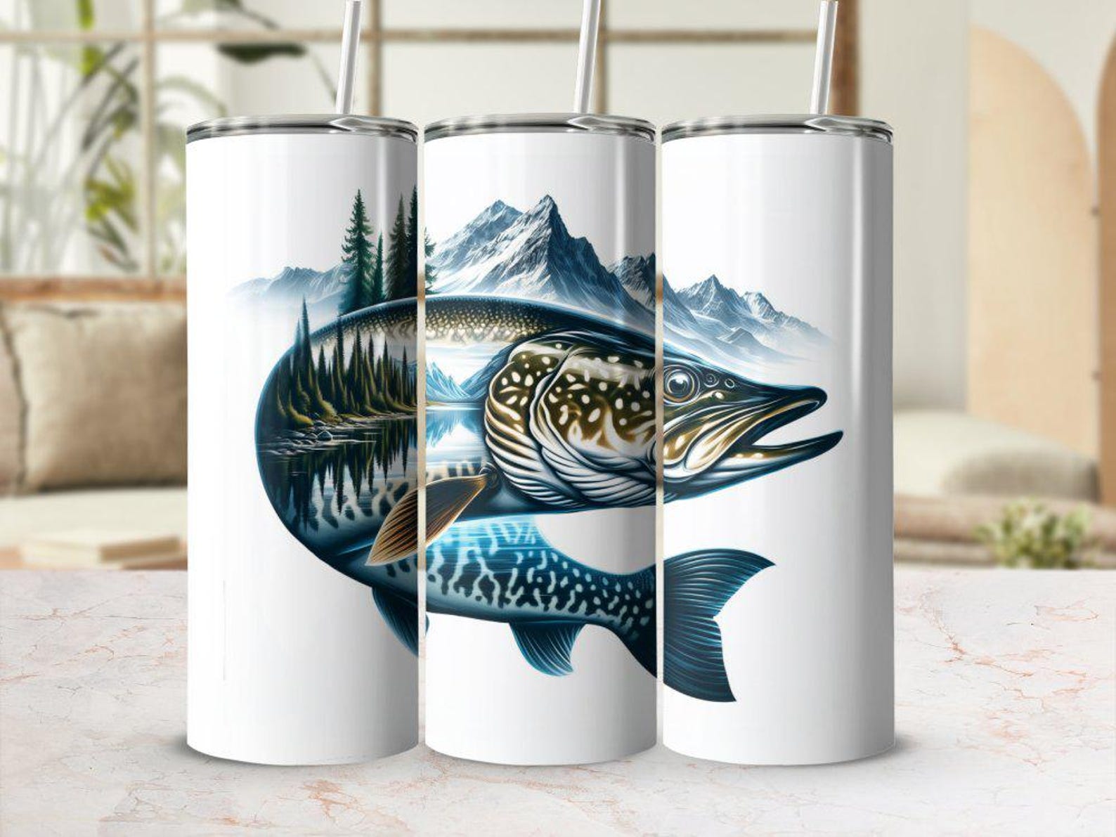 6 Pike Fish Clipart, Pike Clipart PNG, Fishing, Digital Graphic ...