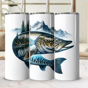 6 Pike Fish Clipart, Pike Clipart PNG, Fishing, Digital Graphic ...