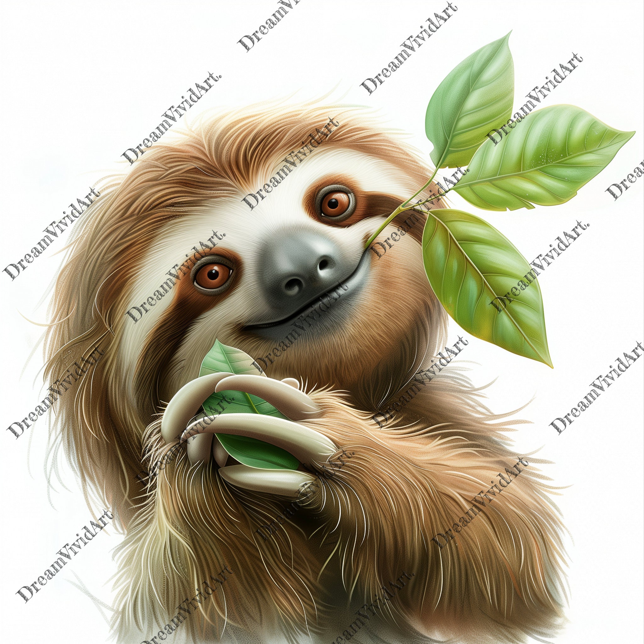 6 Сute Little Sloth, Sloth Clipart PNG, Digital Graphic, Instant ...