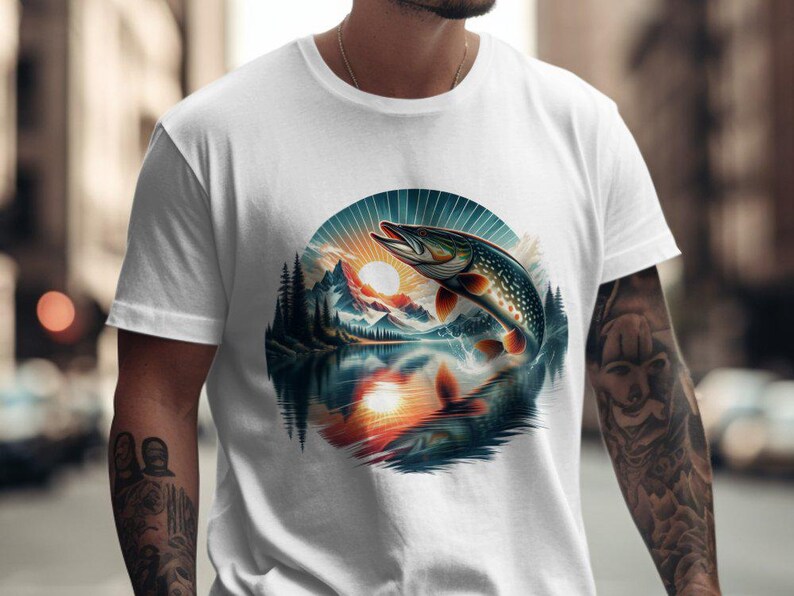 6 Pike Fish Clipart, Pike Clipart PNG, Fishing, Digital Graphic ...