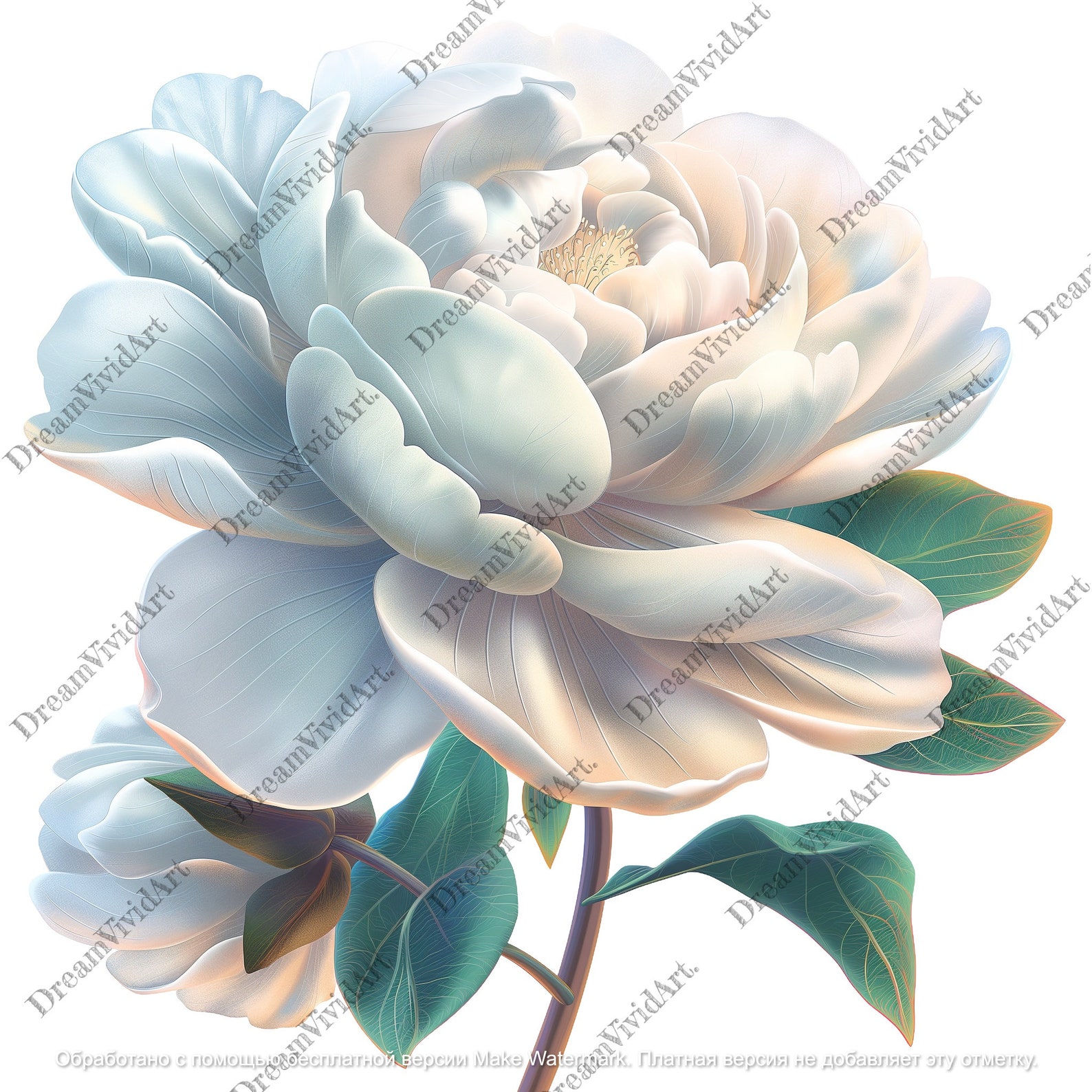 6 White Roses Flower Clipart, Watercolor Flower, High Quality PNG ...