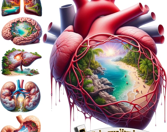 Human Organs SVG Clipart Bundle: Medical Digital Images (18 Pack ...