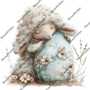 6 Cute Easter Sheep, Easter Sheep PNG, Easter Sheep Sublimation, Easter ...