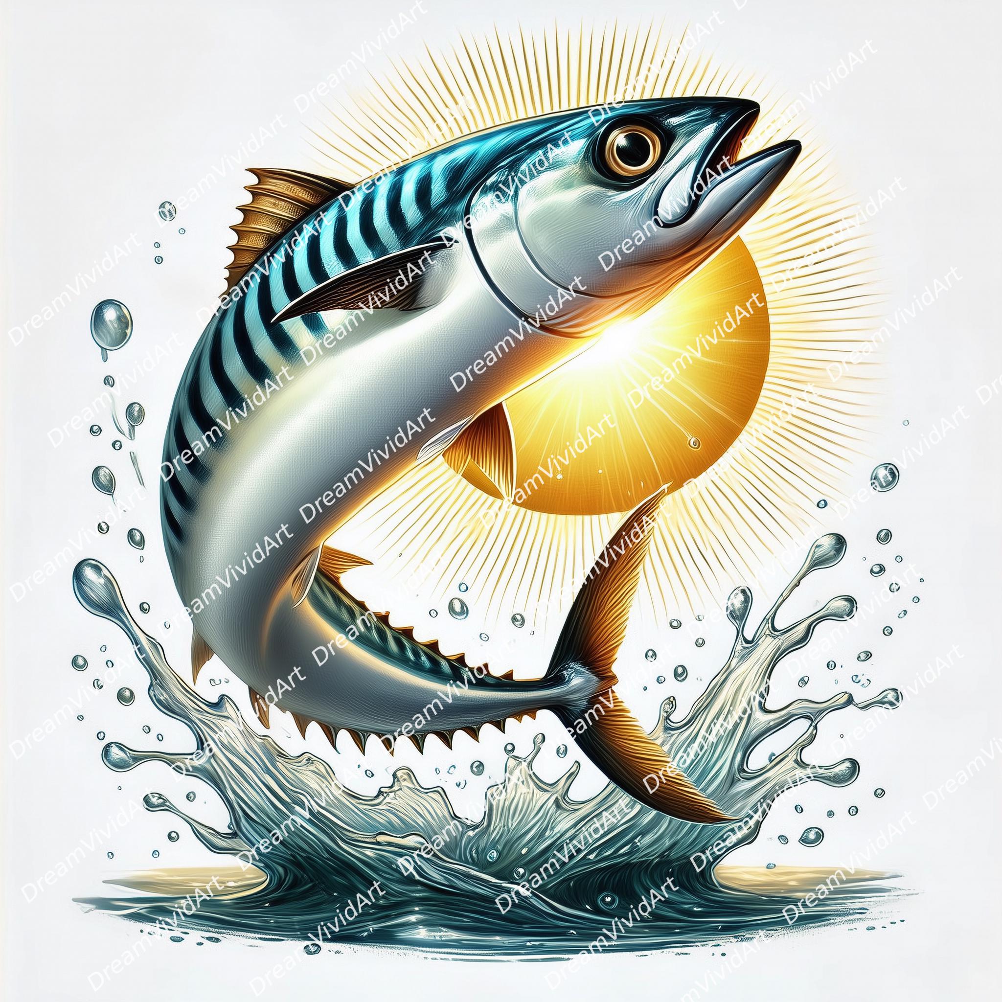 6 Mackerel Fish Clipart, Mackerel Clipart PNG, Fishing, Digital Graphic ...