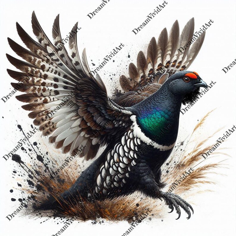 6 Grouse Bundle, Grouse Watercolor, Grouse Clipart, Digital Graphic ...
