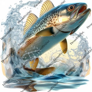 6 Cod Fish Clipart, Cod Fish Clipart PNG, Fishing, Digital Graphic ...