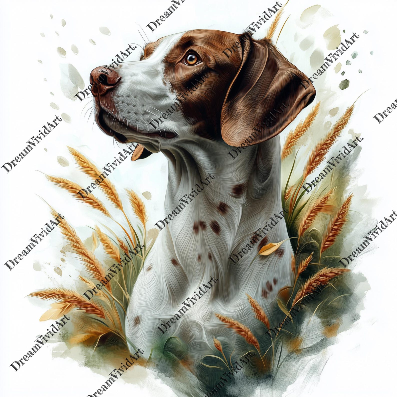 6 German Shorthaired Pointer Hunting Dog Clipart: Digital Graphics for ...