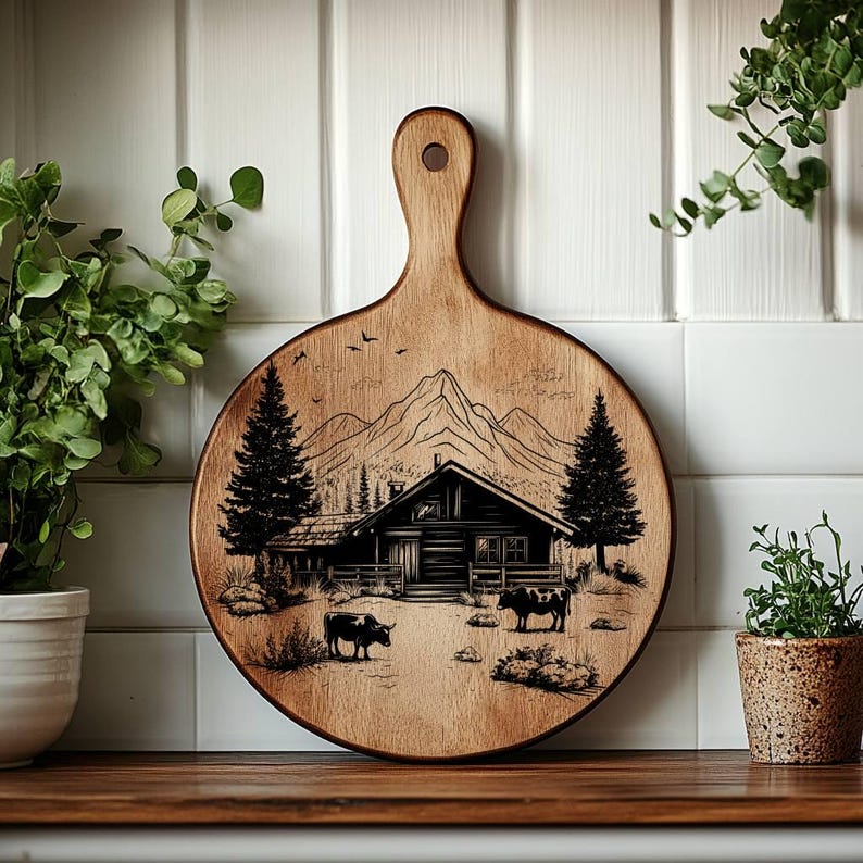 Bundle 4 Rustic Log Cabin - Vector for Design on Wood, T-shirts, Slate ...
