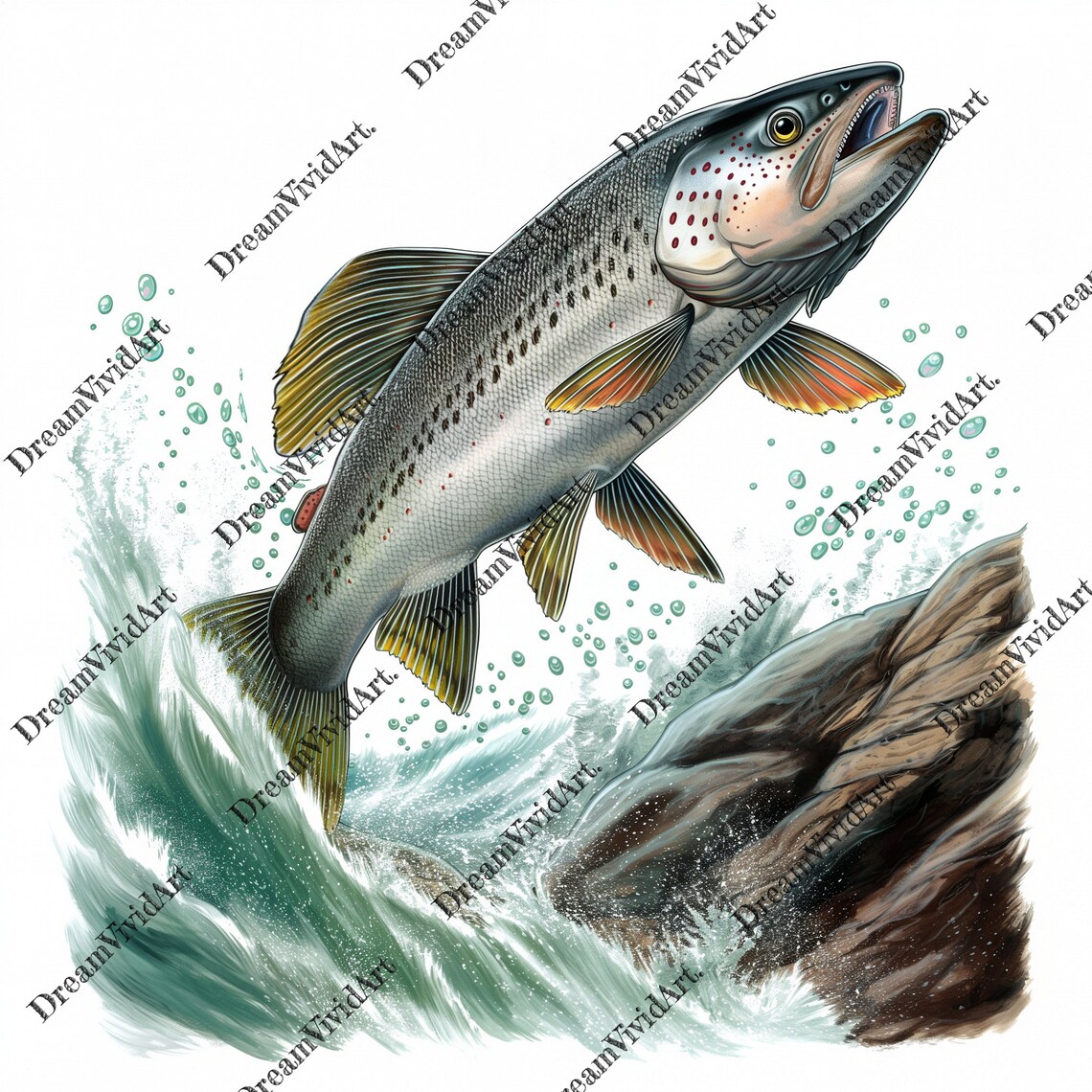 6 Grayling Fish Clipart, Grayling Clipart PNG, Fishing, Digital Graphic ...