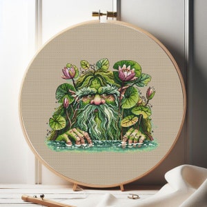 Fantasy Fairy Tale Creature Bolotyanyk Cross Stitch Pattern, Swamp Man ...