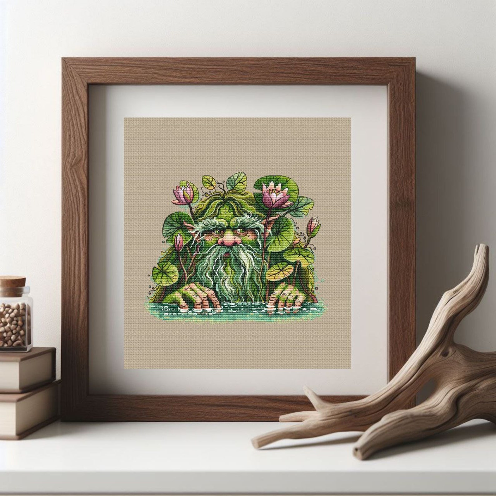Fantasy Fairy Tale Creature Bolotyanyk Cross Stitch Pattern, Swamp Man ...