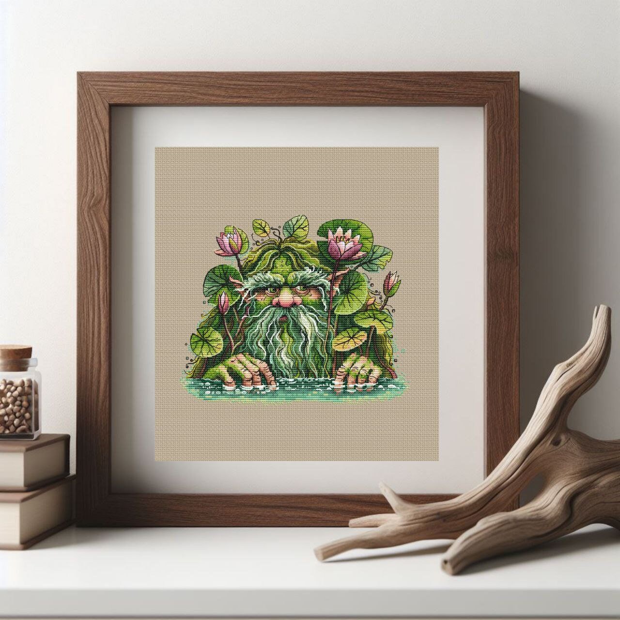 Fantasy Fairy Tale Creature Bolotyanyk Cross Stitch Pattern, Swamp Man ...
