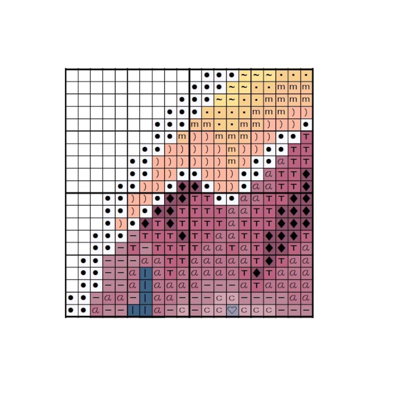 Mountain Sunset Cross Stitch Pattern: Primitive Needlework (digital ...