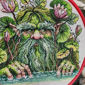 Fantasy Fairy Tale Creature Bolotyanyk Cross Stitch Pattern, Swamp Man ...