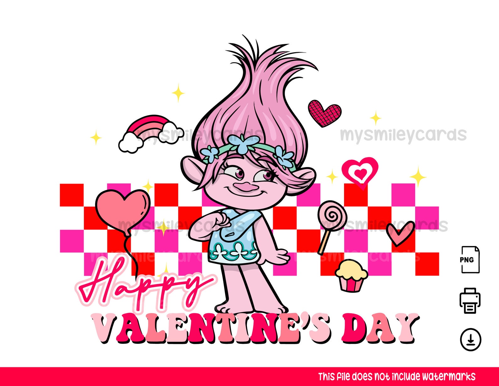 Troll Valentines Day Png, Design Png for Sublimation, Dtf, Sticker ...
