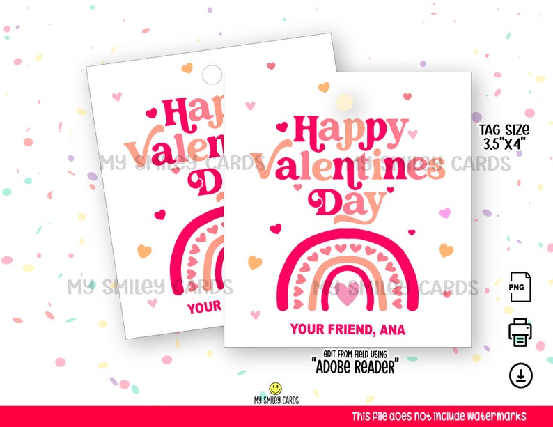 Printable Valentine Cards, Kids Valentine Day Cards, Instant Download, EDITABLE - Etsy