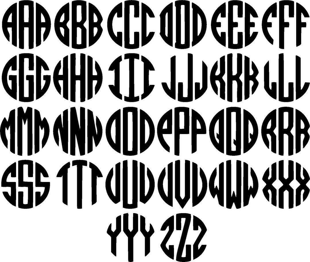 Block Monogram Letters - Etsy