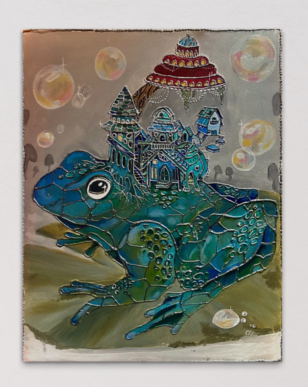 Frog City 3D Stain Glass Painting - Etsy