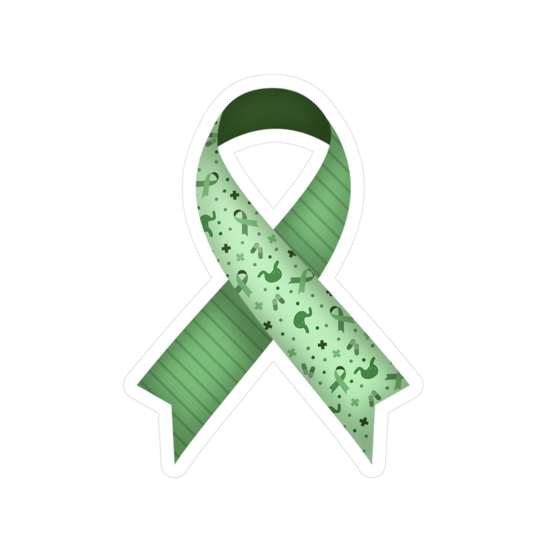 Gastroparesis Awareness Ribbon Kiss-cut Vinyl Decals, Gastroparesis Car ...