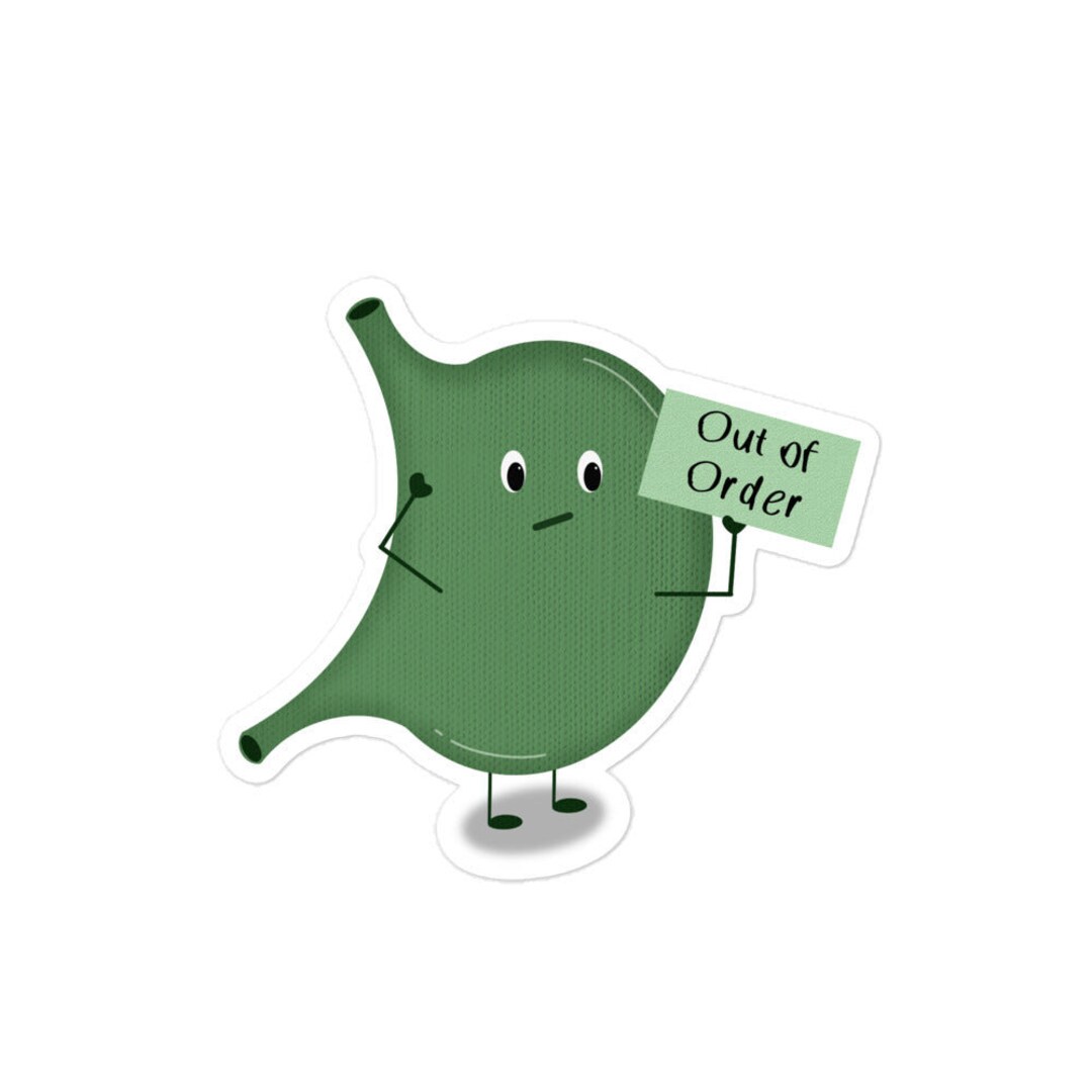 Out of Order Stomach Sticker - Etsy