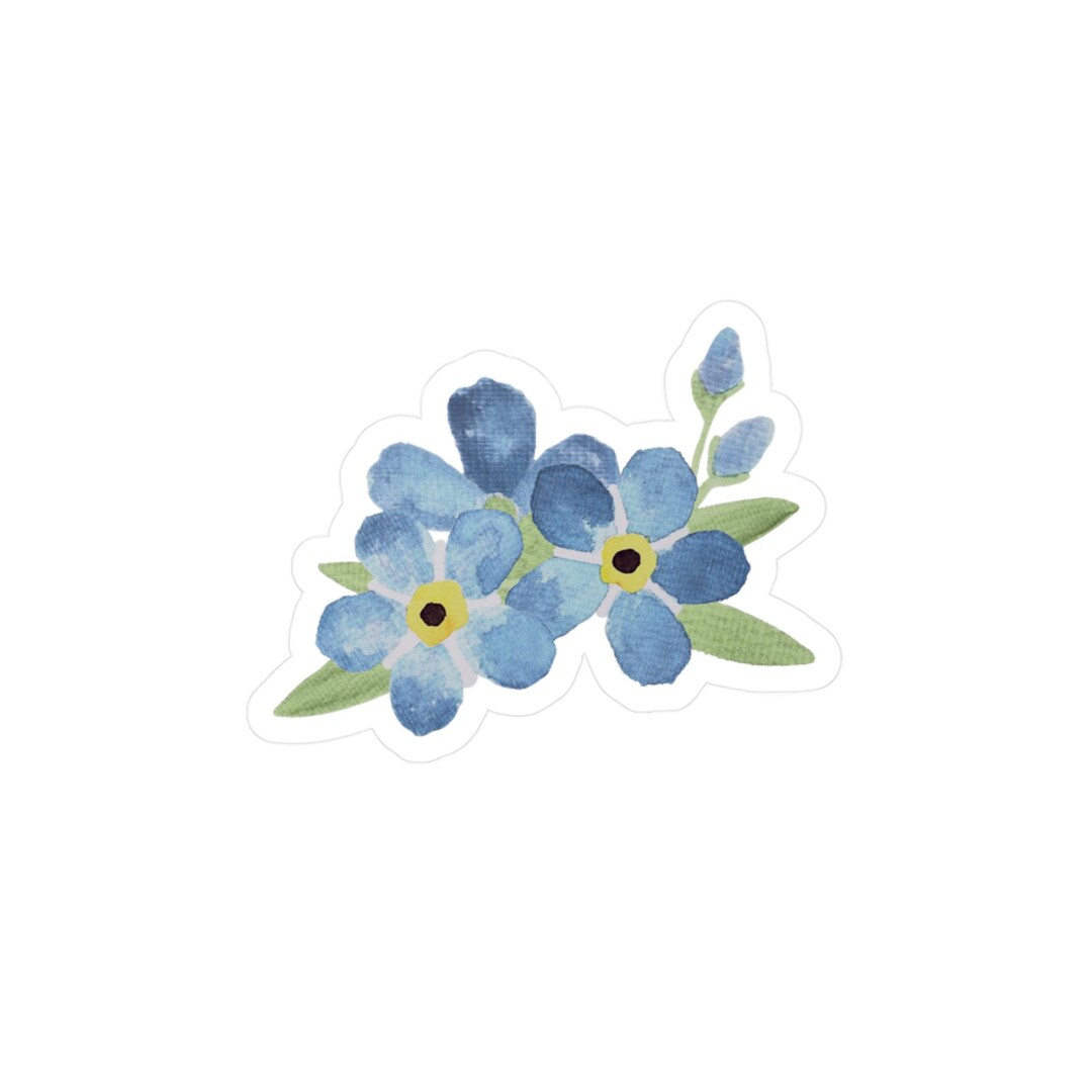 Forget Me Not Flowers Kiss-cut Vinyl Decals, Forget Me Not Car Decal ...