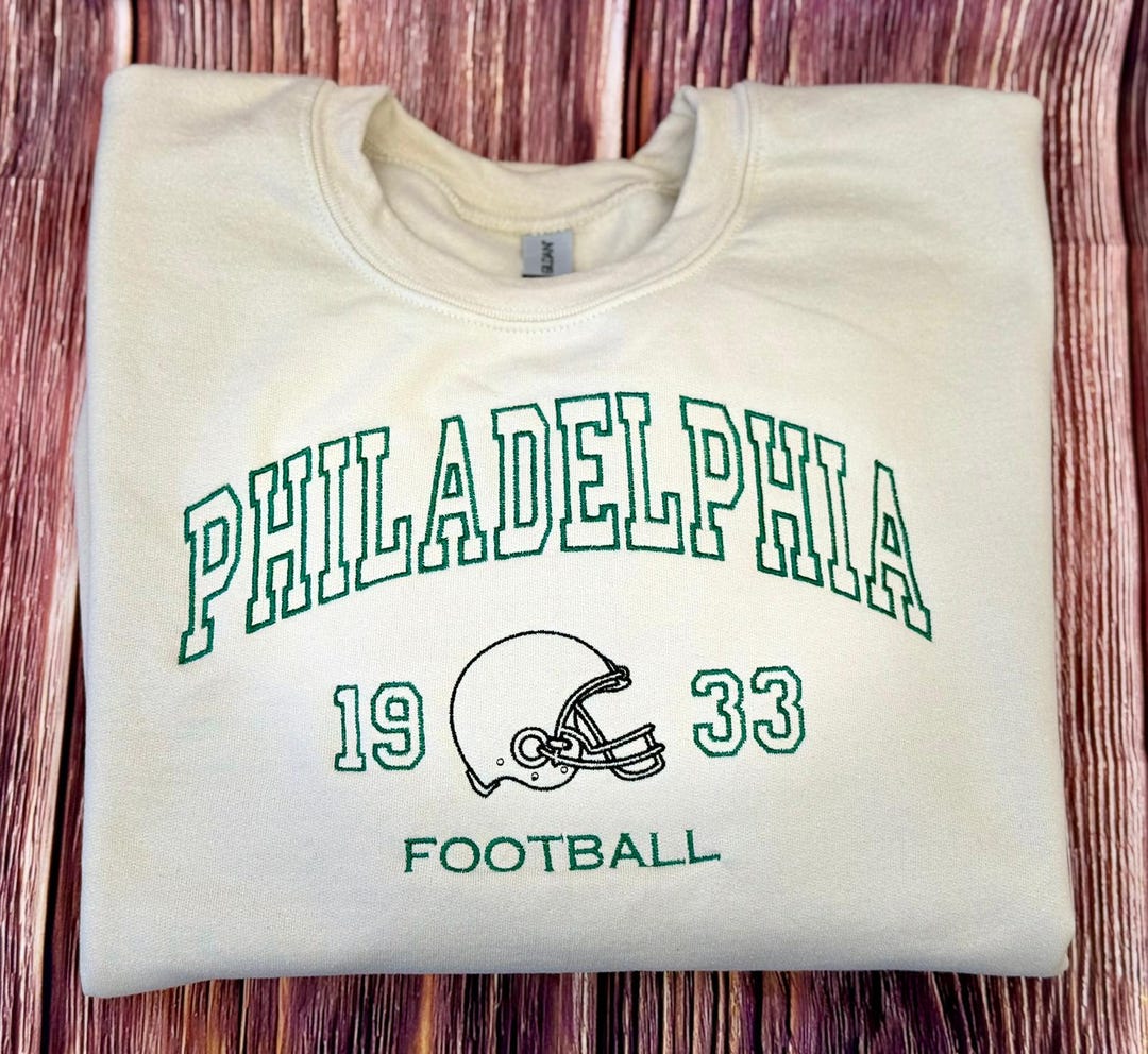 Personalized Embroidered Philadelphia Football Sweatshirt, Trendy ...