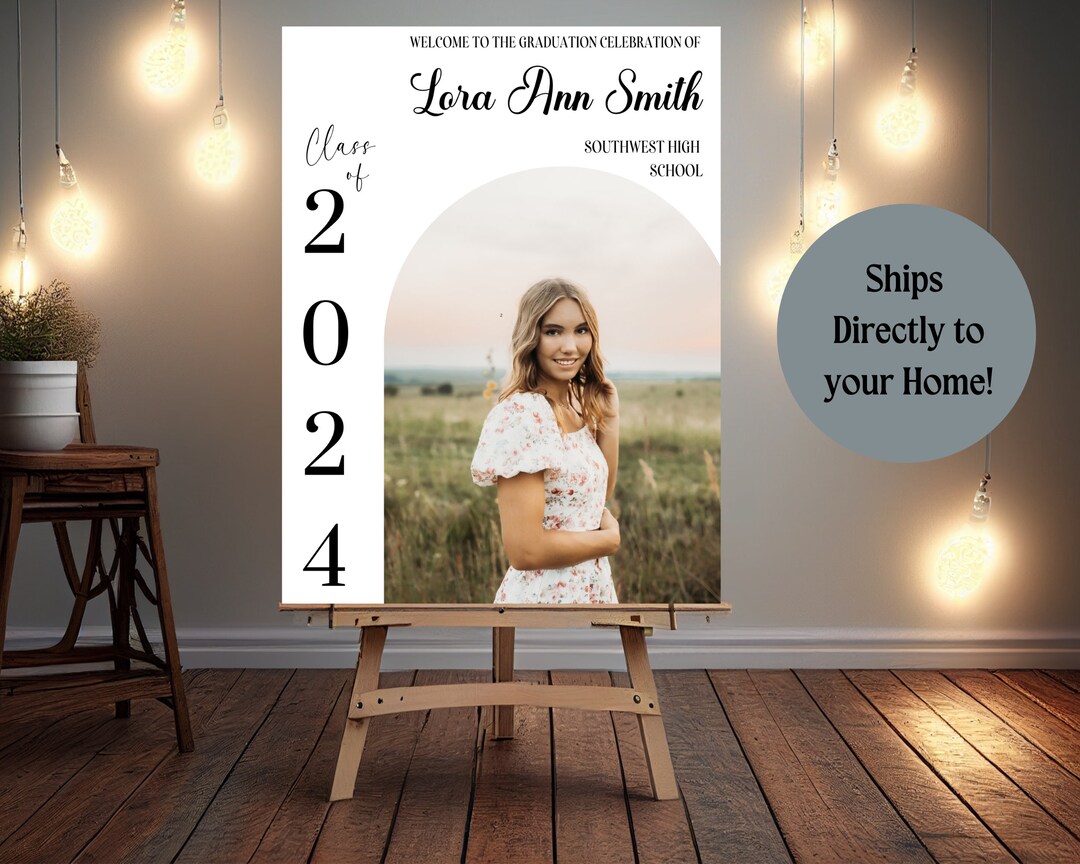 Class of 2025 Graduation Party Welcome Sign Custom Photo Grad Party ...
