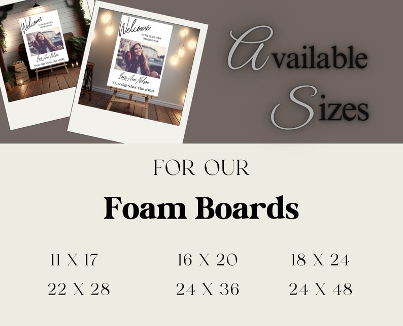 College Graduation Party Custom Welcome Sign Photo Personalized Grad ...