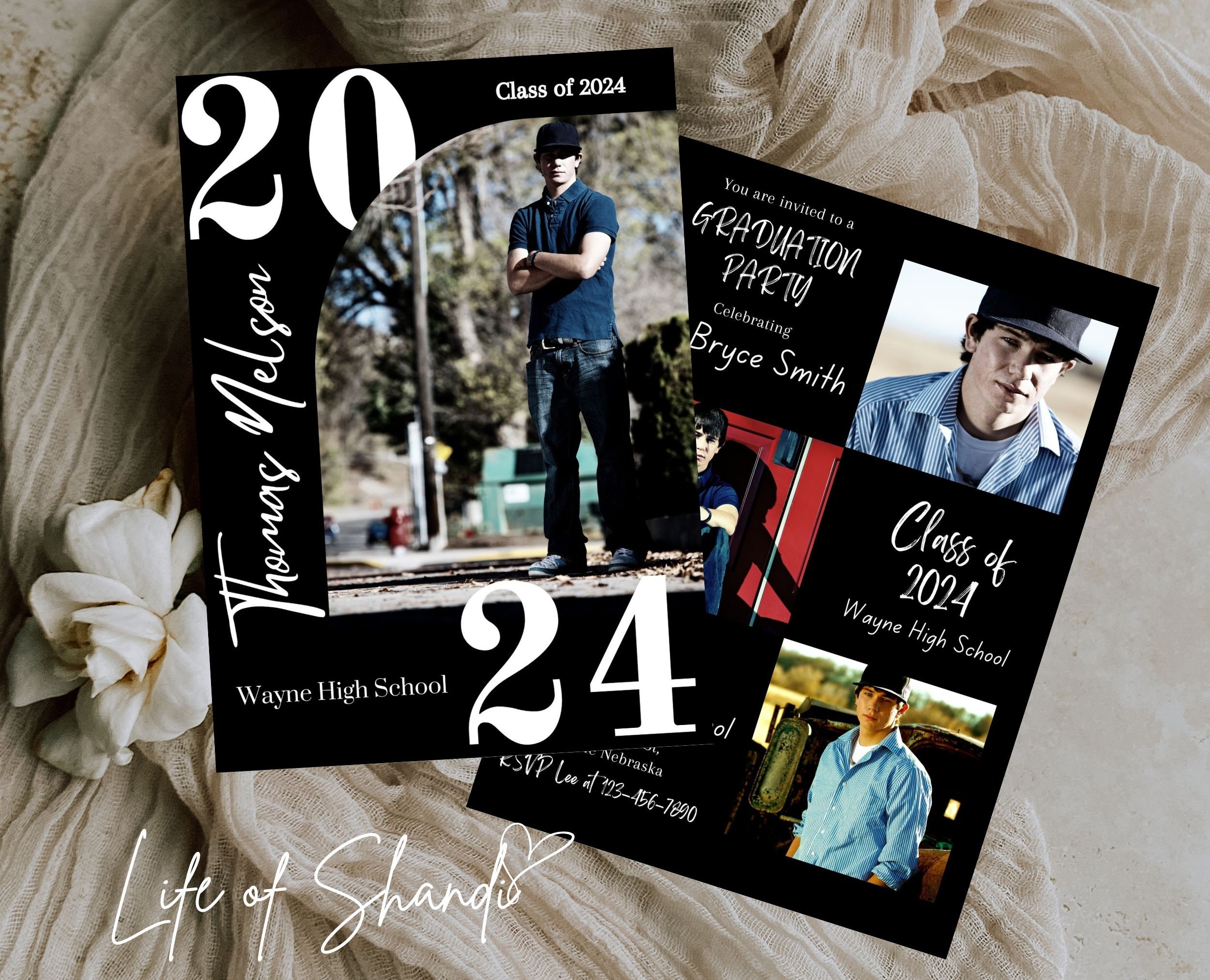 Graduation Invitation 2024 Template, Modern Graduation Announcement ...