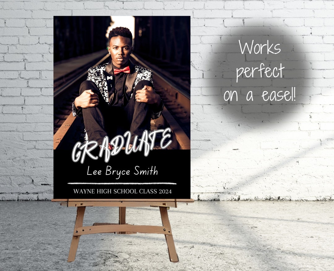 College Graduation Party Custom Welcome Sign Photo Personalized Grad ...